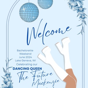 Disco Party Welcome Sign Template, Retro Disco Ball Party Banner ...