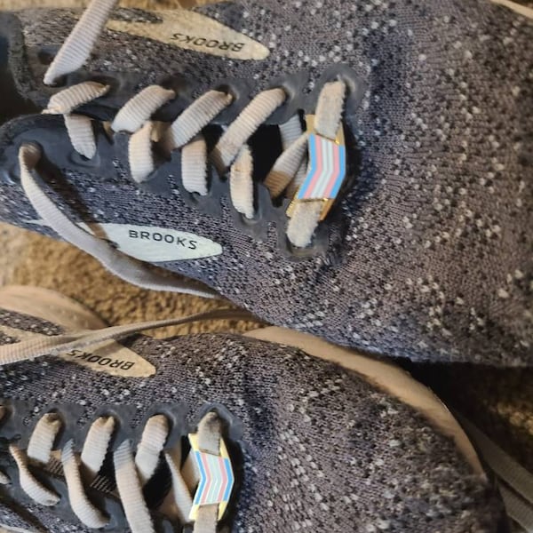 Trans Lace Locks — Small Subtle Gay Pride Shoelace Enamel Badge Shoe ...