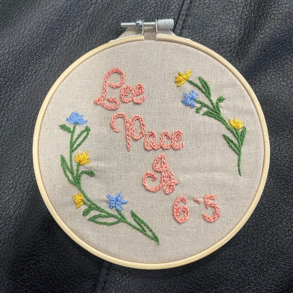 Custom Text Embroidery Kit Text Beginner Embroidery Kit DIY Craft Kit ...