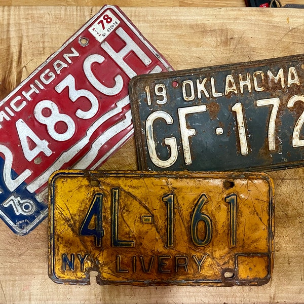 SETS of RUSTIC License Plates-from Different States but Have Appealing ...