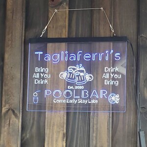 Personalized Your Name Custom Home Bar Neon Signs Beer | Etsy