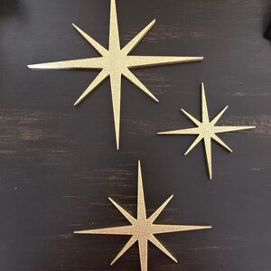 Mid Century Modern Atomic Stars 3D Printed and Painted Gold | Etsy