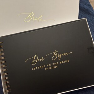 Letters to the Bride A4 Scrapbook Album Real Foil Ribbon Tie Copper ...