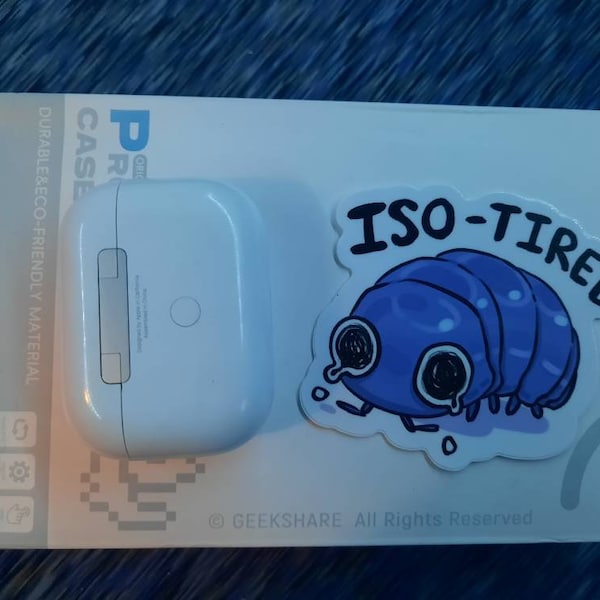Iso-tired Isopod Bug Nature Glossy Waterproof Sticker Laptop Water ...