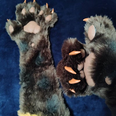 CUSTOM Fox Airbrushed Fursuit Paws With Tail Silicone - Etsy