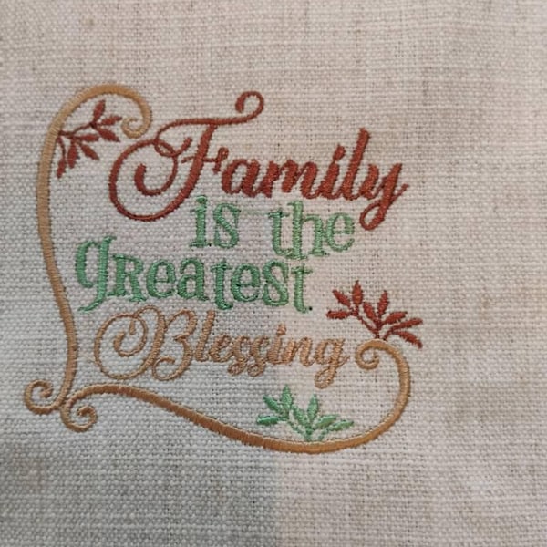 Family Blessing Embroidery Design: Thanksgiving Fall Decor (digital ...