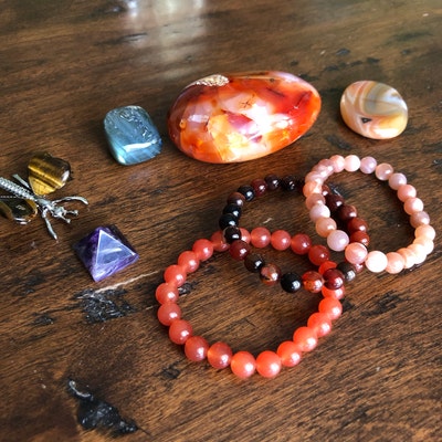 Gemstone Donut Pendant Necklace - Etsy