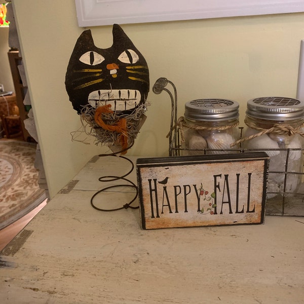 Happy Fall Wood Sign,fall Decor,primitive Fall Decor,farmhouse Decor ...