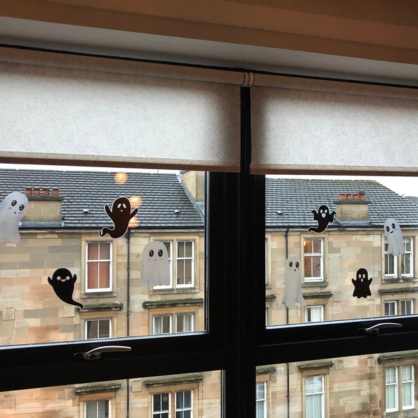 Halloween Ghost Silhouette Window Sticker Pack, Ghost Window Stickers ...