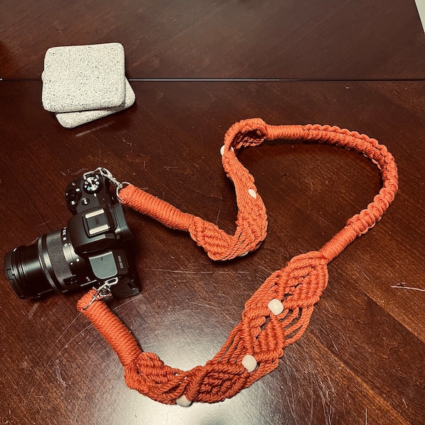 Custom Macrame Camera Strap, Vintage Polaroid Strap, Handmade Camera Hanger, Macrame Purse Bag ...