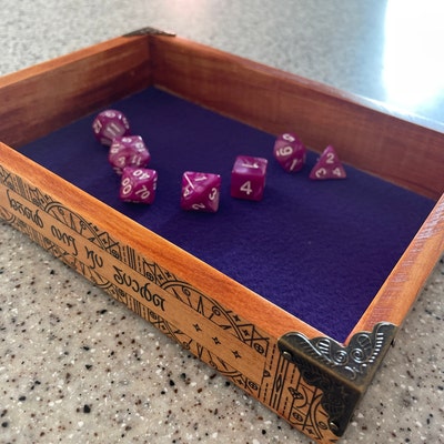 Personalized, Custom Dice Tray, Dice Tray, Wooden Dice Tray, Dungeons ...
