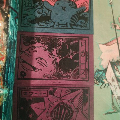 Pokémon Inspired Psyduck Linocut - Etsy