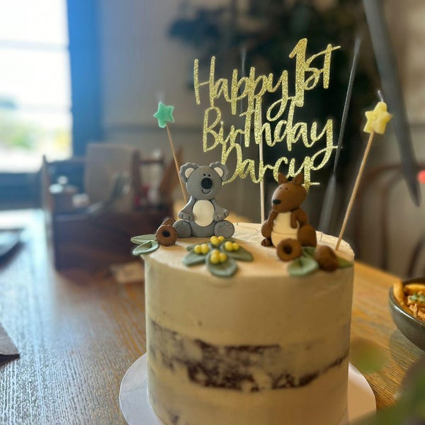 Australiana Cake Toppers, Australian Native Fondant Cake Topper, Koala ...