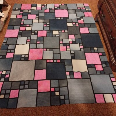 Stained Glass/denim Quilt Pattern - Etsy