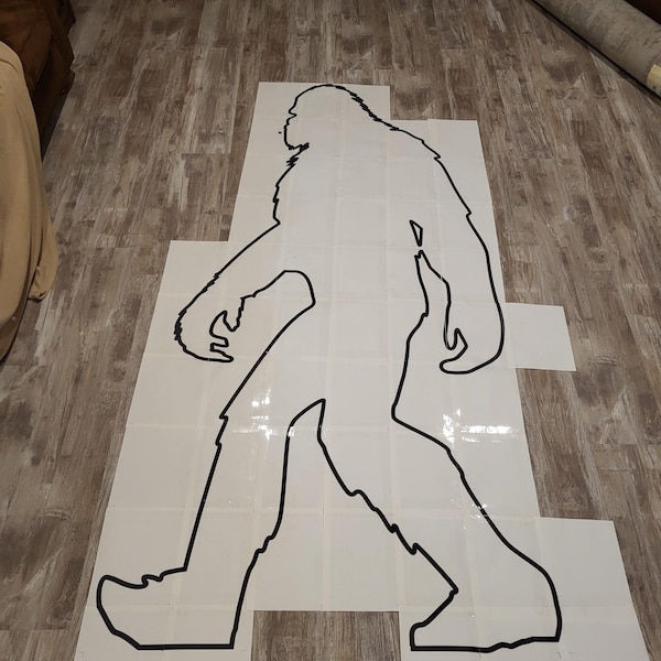 7ft 8ft 10ft Life Size Bigfoot Pattern , Yeti, Sasquatch Silhouette ...