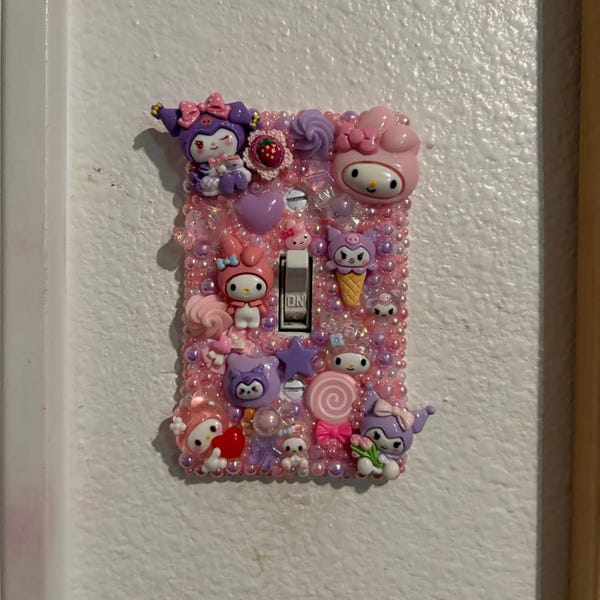 Pink Aesthetic Cute Kawaii Light Switch Plate - Etsy