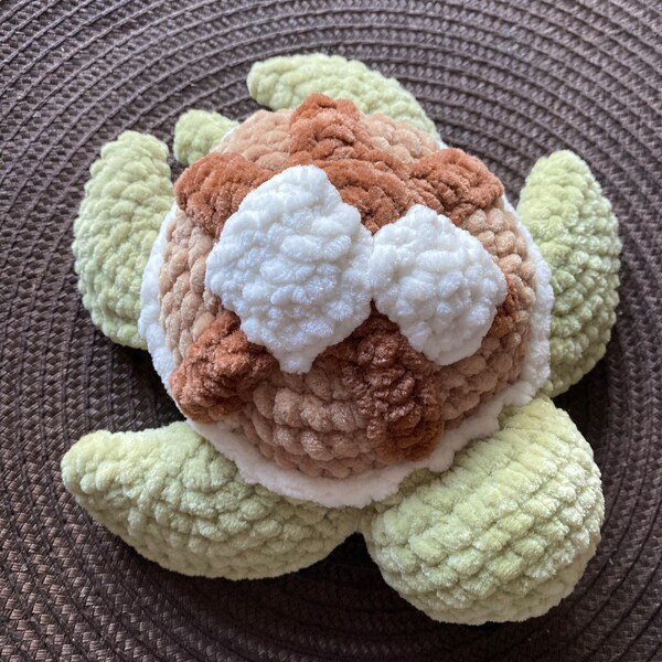 Handmade Crochet Pancake Turtle Plush – Stuffed Animal Gift for Pancake ...