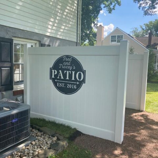 Custom Backyard Sign, Welcome to Our Patio Sign, Personalized Backyard ...