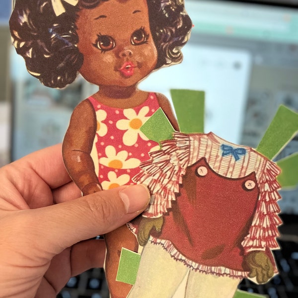 Vintage Paper Dolls Baby Nancy African American Doll C. 1971 Printable ...