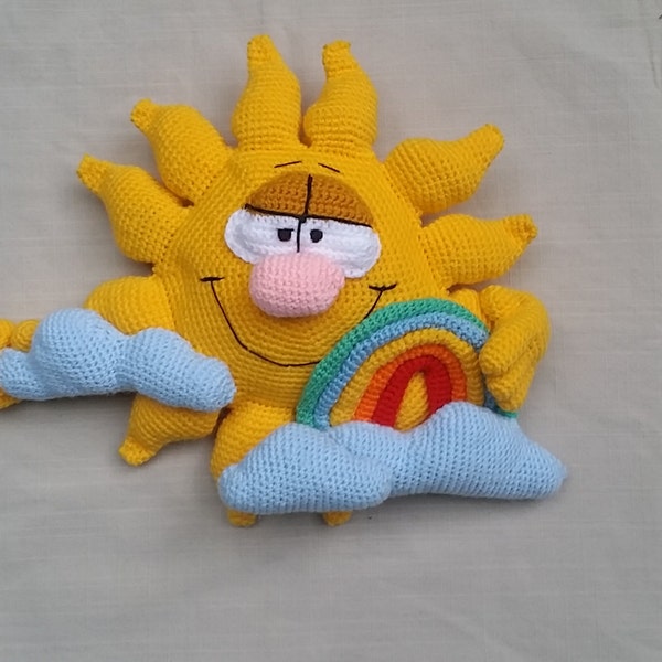 Sun With Clouds and Rainbow, Crochet Pattern - Etsy