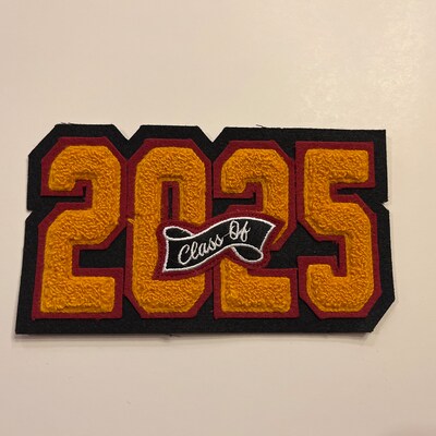 3 Chenille Varsity Letterman class Of Number - Etsy