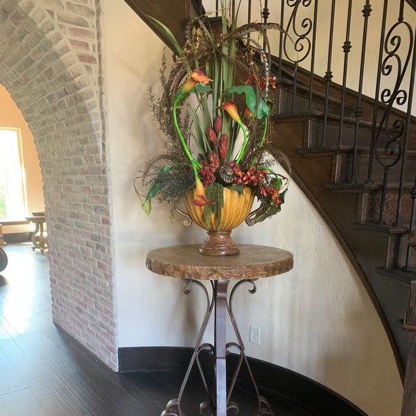 Luxurious Rich Natural Rectangular Mesquite Executive Desk With Hand ...