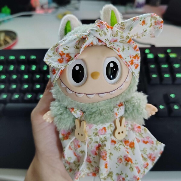 Labubu Clothes Beige Tan Overalls Jumpsuit Jumper Labubu Outfit Summer ...