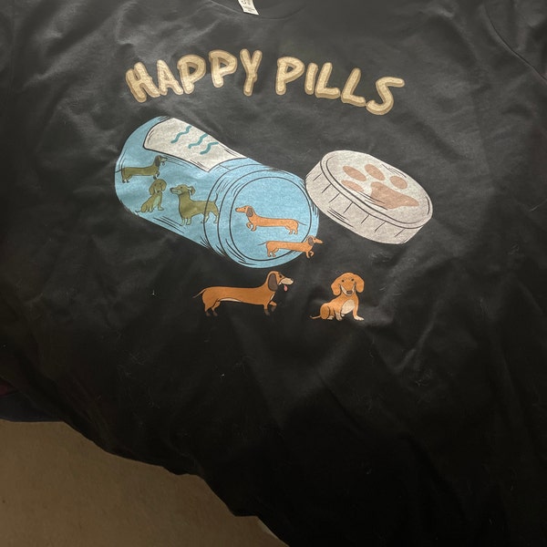 Dachshund Happy Pills Shirt, Dachshund Shirts, Dachshund Gifts, Pet ...