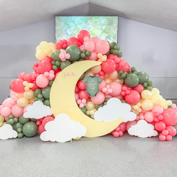 Moon Backdrop Moon Cutout Decorations, Outerspace Themed Birthday Moon ...