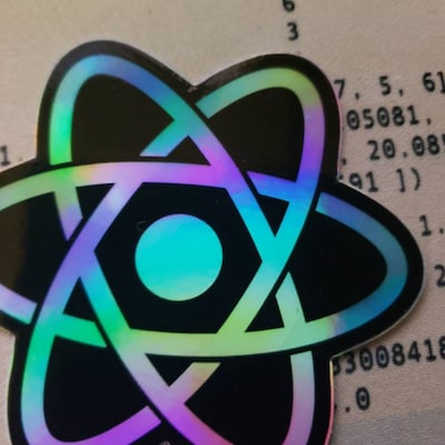 Holographic React Sticker - Etsy