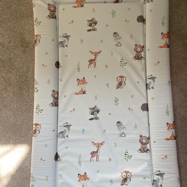 Woodland Animals Baby Changing Mat Nursery Decor Unisex Baby Boy Girl ...