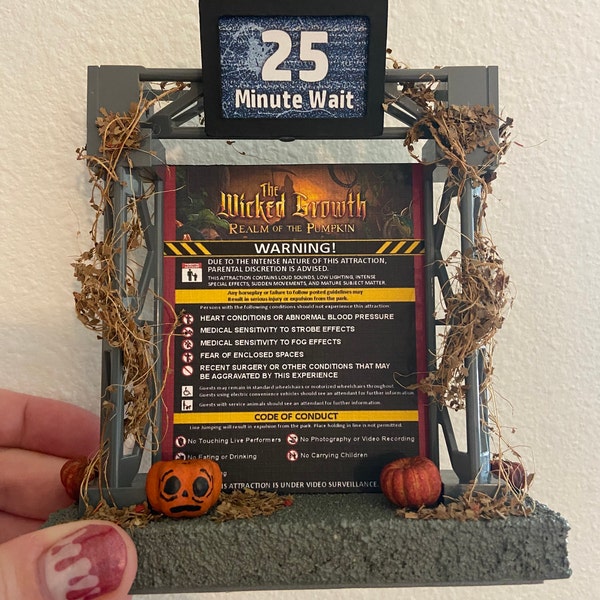 HHN House Entrance Portal Wait Sign Ornament Inspired by - Halloween ...