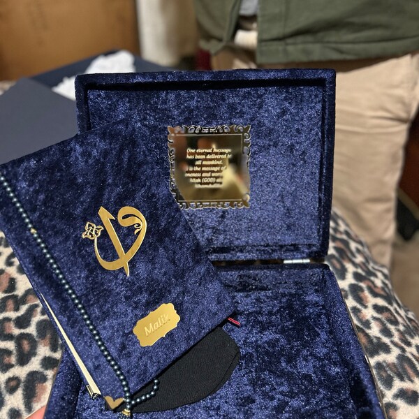 Personalized Thick Orthopedic Prayer Matt, Elegant Boxed Islamic Gift ...