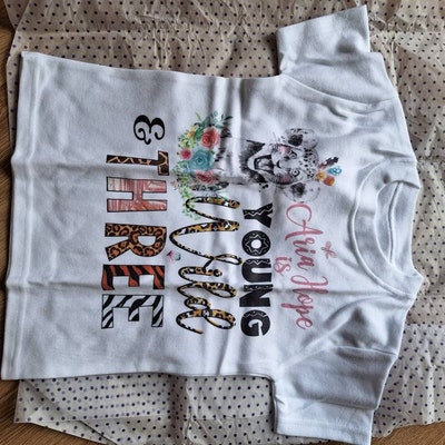 Young Wild and Three Birthday Shirt Safari Birthday Shirt Girls 3rd Birthday Shirt Kids Third ...