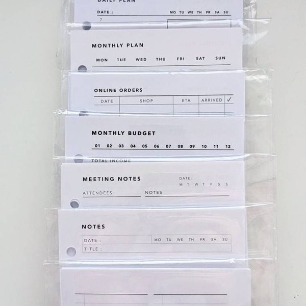 Basic Tracker Bundle, Half Letter Size Printable Daily Tracker, Weekly ...