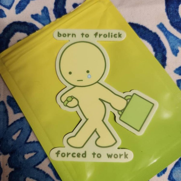 Motivation Green Guy Sticker, You Can Do It Cute Blind Box Vinyl ...