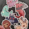 Cute Cryptids Sticker Pack Waterproof Vinyl Stickers 6 Chibi Monsters ...