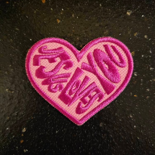 Hot Pink Jesus Loves You Valentine's Day Christian Iron-on Patches ...