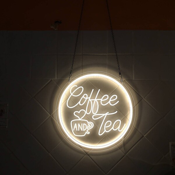 Coffee and Tea Neon Sign,neon Coffee Sign,usb Led Sign for Coffee Shop ...