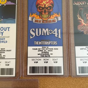 Physical Horizontal Concert Show Ticket Voucher Custom Personalized ...