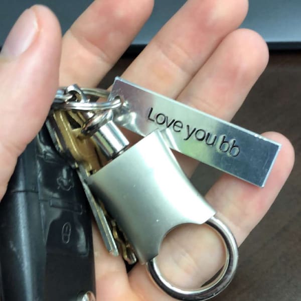 Personalized Keychain Hand Stamped Keychain Custom Gift Wedding Party ...