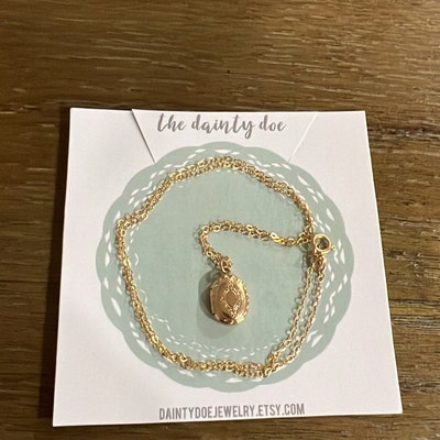 Gold Locket Necklace, Locket Necklace for Photo, College Graduation ...