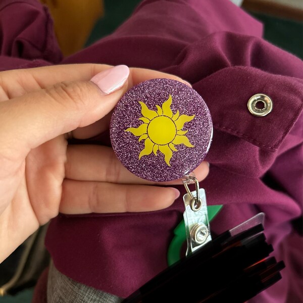Tangled Badge Reel / Rapunzel Badge Reel / Minnie Badge Reel - Etsy