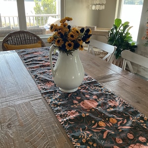 French Toile Countryside Table Runner French Toile Country Table Runner ...