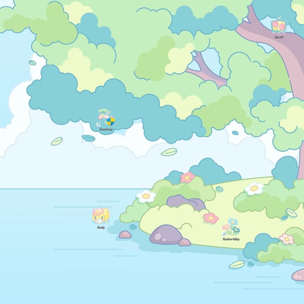 Cute Alchemy Magic Moon and Stars Mystic Lunar Computer Desktop Theme ...