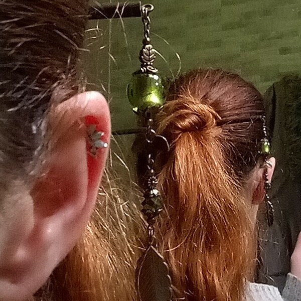 Leaf Hair Stick, Green Glass Beads, Metal or Wooden Pin - Etsy