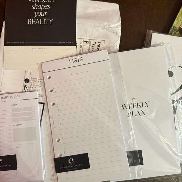 Sheer Linen Planner Dashboard: 'plans' | Luxe Minimal A5 Planner ...
