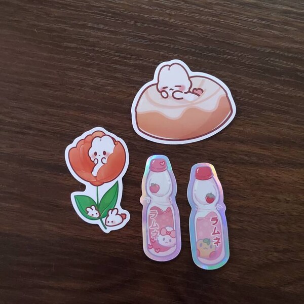 Pancake Bunny Sticker | Food Art | Cute Anime Stickers | Kawaii ...