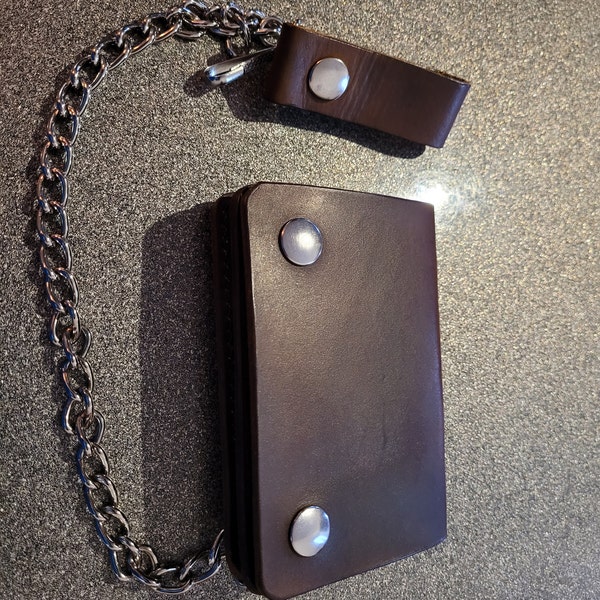 Brown Biker Wallet, Chain Wallet, Mens Leather Wallet, Small Biker ...