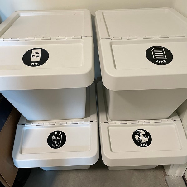 Trash Can Decals / Recycle Decals / Vinyl Decals / Recycle Sticker ...